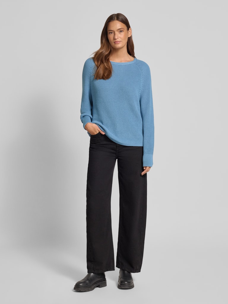 Marc O'Polo Regular Fit Strickpullover aus reiner Baumwolle (blau ...