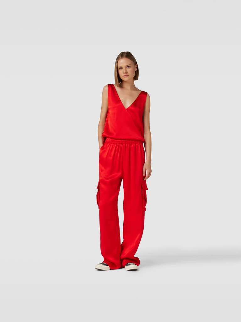 Stine Goya Top aus Viskose mit V-Ausschnitt (rot) online kaufen