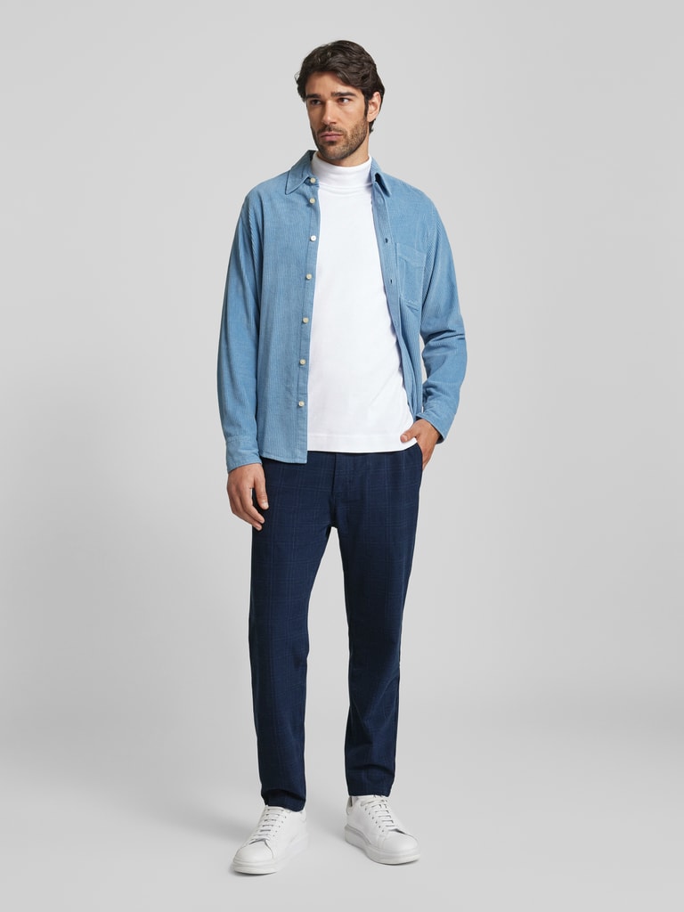 BOSS Orange Tapered Fit Chino mit Tunnelzug (dunkelblau) online kaufen