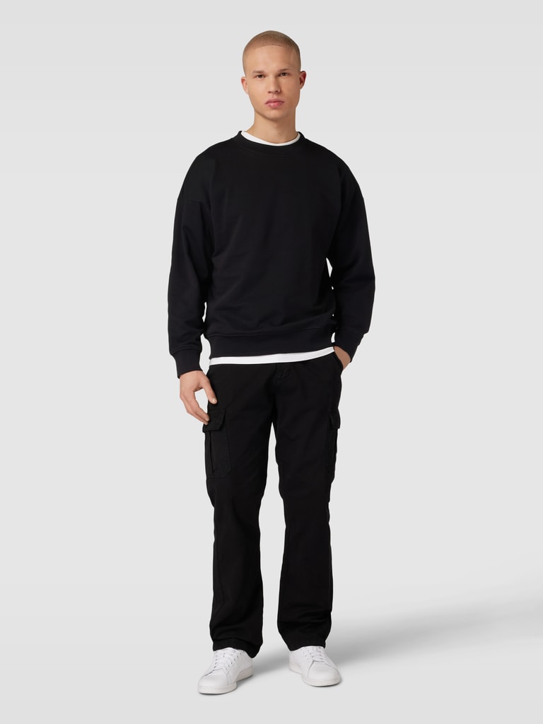 BALR. Sweatshirt mit rückseitigem Label-Print Modell 'Game Day' (black ...