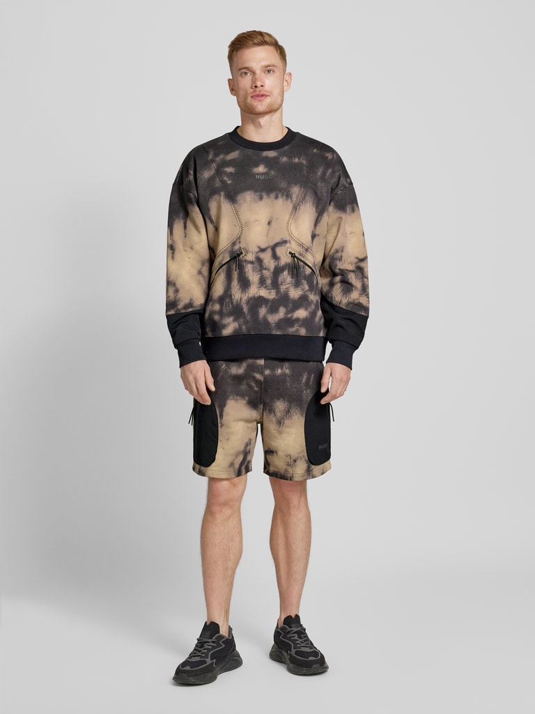 HUGO Sweatshirt mit Label-Print Modell 'Dautumnas' (mittelbraun) online ...