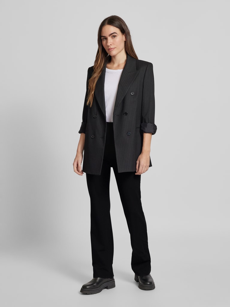 Kup online MAC Spodnie o rozkloszowanym kroju z elastycznym pasem (czarny)