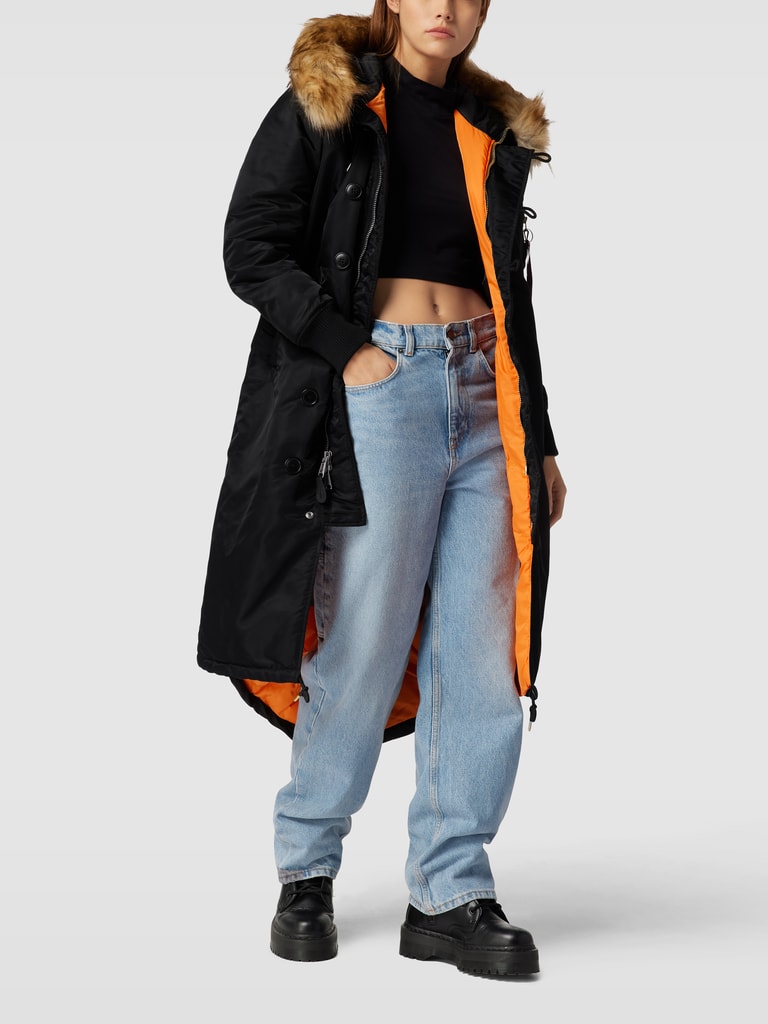 Alpha Industries Parka mit Label-Applikation Modell 'FISHTAIL' (black ...