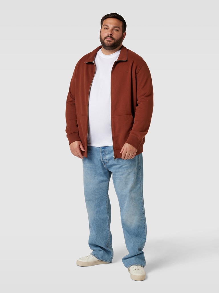 S.Oliver Plus PLUS SIZE Sweatjacke mit Reißverschluss (hellbraun ...