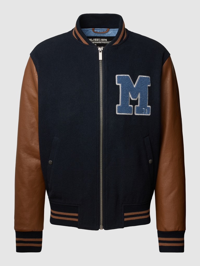 MCNEAL Collegejack met labelstitching in marineblauw online kopen | P&C