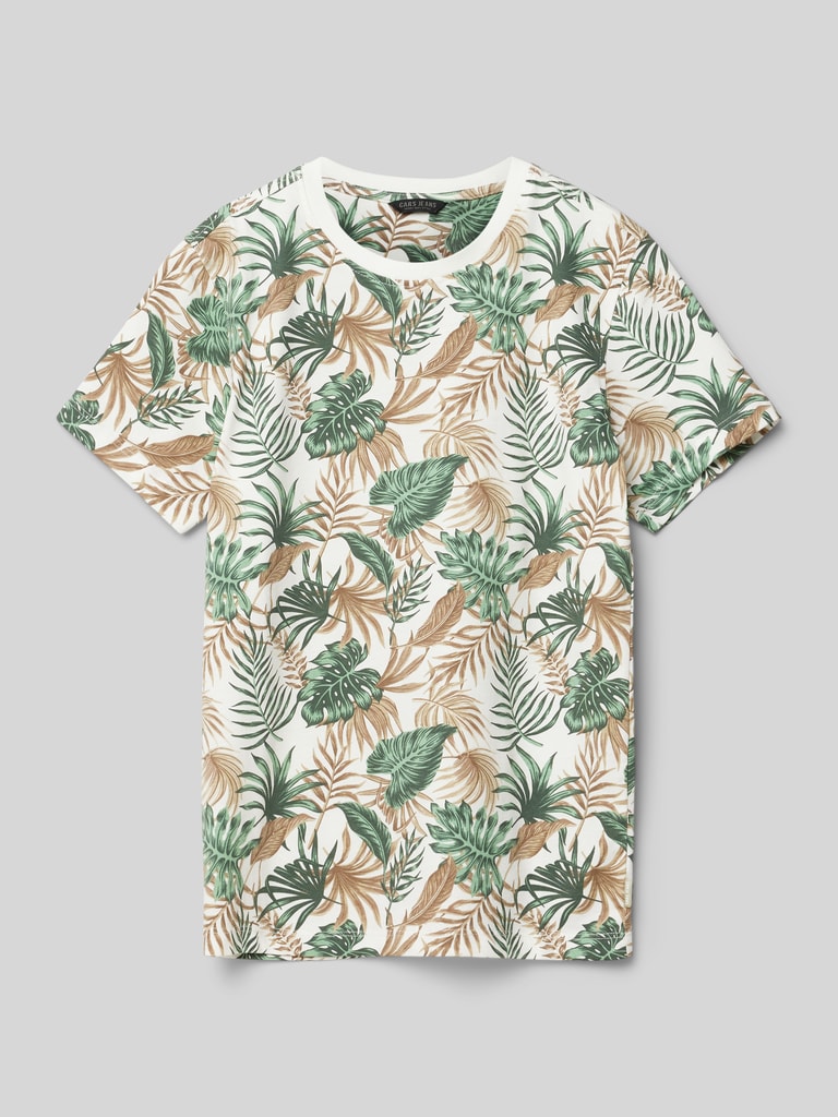 CARS JEANS T-Shirt mit Allover-Print Modell 'Opino' (weiss) online kaufen