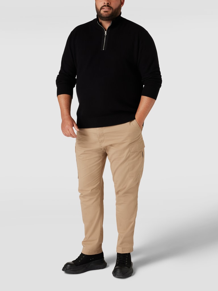 S.Oliver Plus PLUS SIZE schipperstrui met structuurmotief in zwart ...