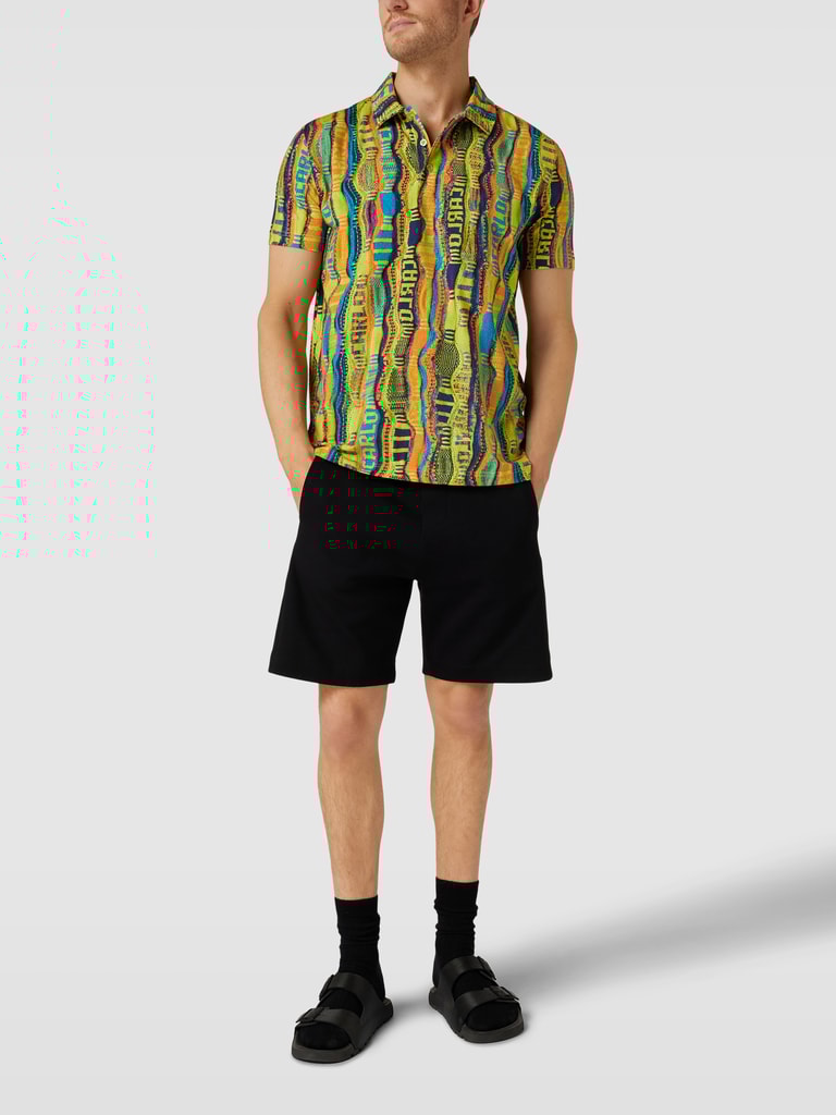 CARLO COLUCCI T-Shirt mit Allover-Muster Modell 'Polo' (neon gelb ...