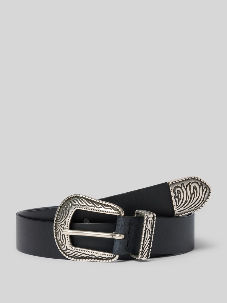 Vanzetti Riem van echt leer met doornsluiting model 'Pull-Up' in zwart ...