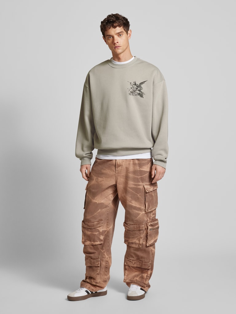 REVIEW X MATW Sweatshirt mit Label-Print - MATW X Review (mittelgrau ...