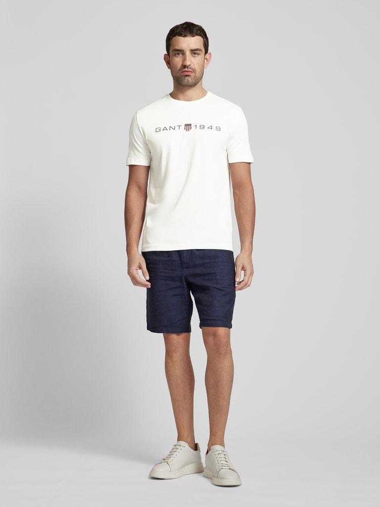 Gant T-Shirt mit Label-Print (offwhite) online kaufen