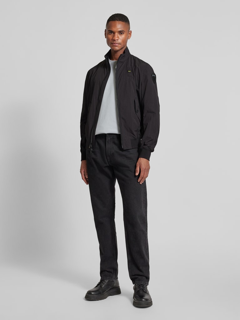 Blauer Usa Jack met opstaande kraag, model 'ALWIN' in zwart online ...