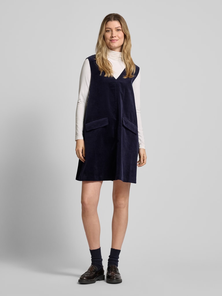 YAS Mini-jurk met V-hals, model 'CORDA' in marineblauw online kopen | P&C
