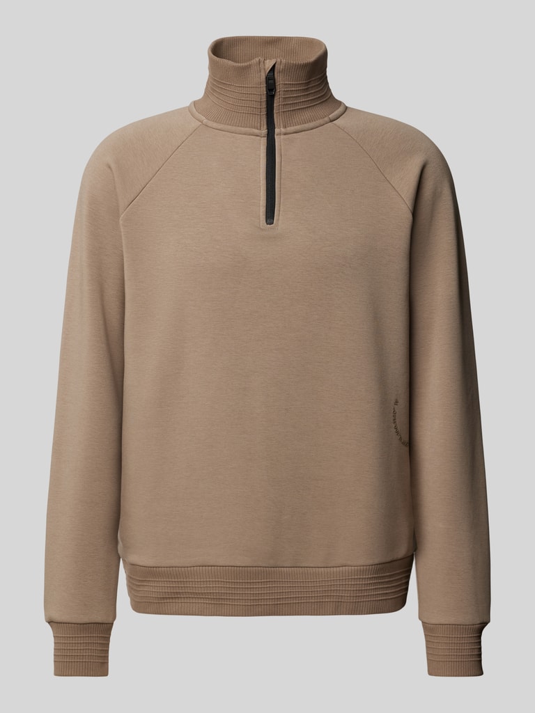 BOSS Green Sweatjacke mit Label-Print Modell 'Snuggel' (beige) online ...