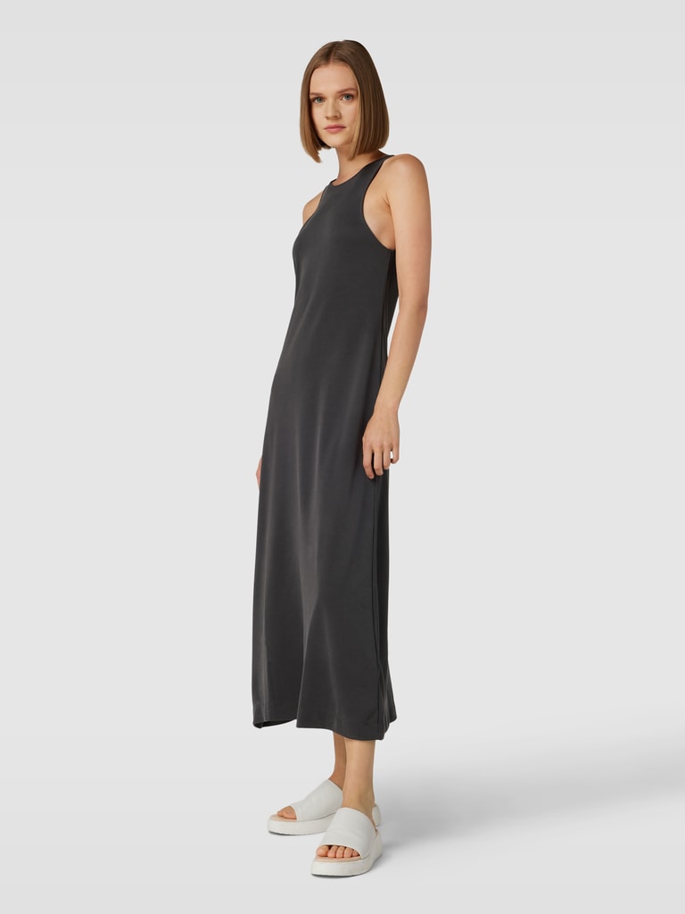 Esprit Midi-jurk met ronde hals in antraciet online kopen | P&C