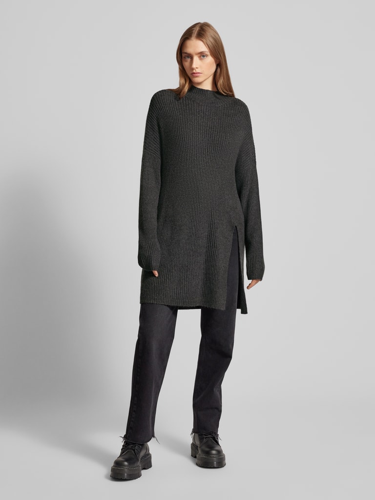 Only Strickpullover mit Seitenschlitz Modell 'KATIA' (dunkelgrau ...