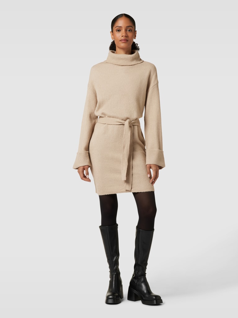 Vila Strickkleid mit Rollkragen Modell 'ROLFIE' (beige) online kaufen