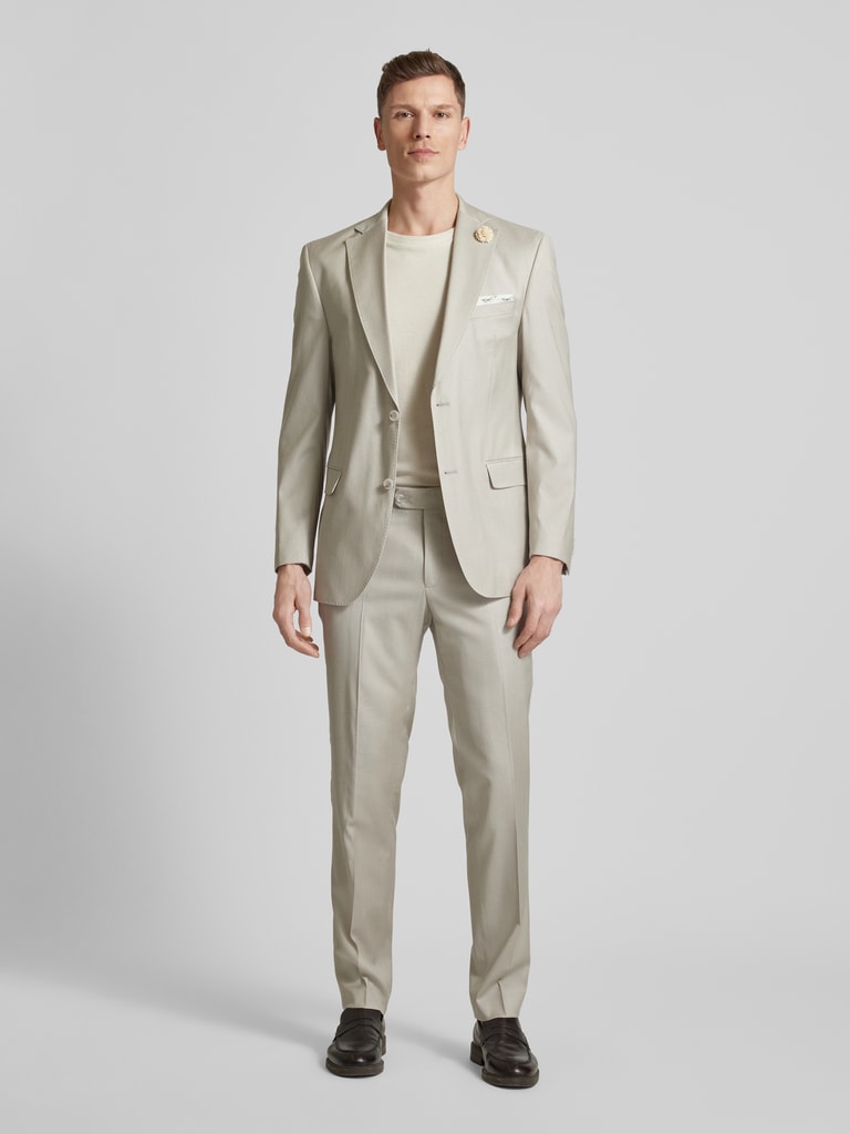 Carl Gross 2-knoops colbert met bloemenapplicatie, model 'Tannon' in ...