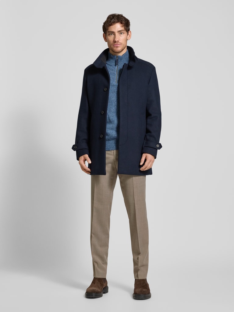 Kup online SELECTED HOMME Płaszcz ze stójką model ‘NEW REUBEN’ (granatowy)