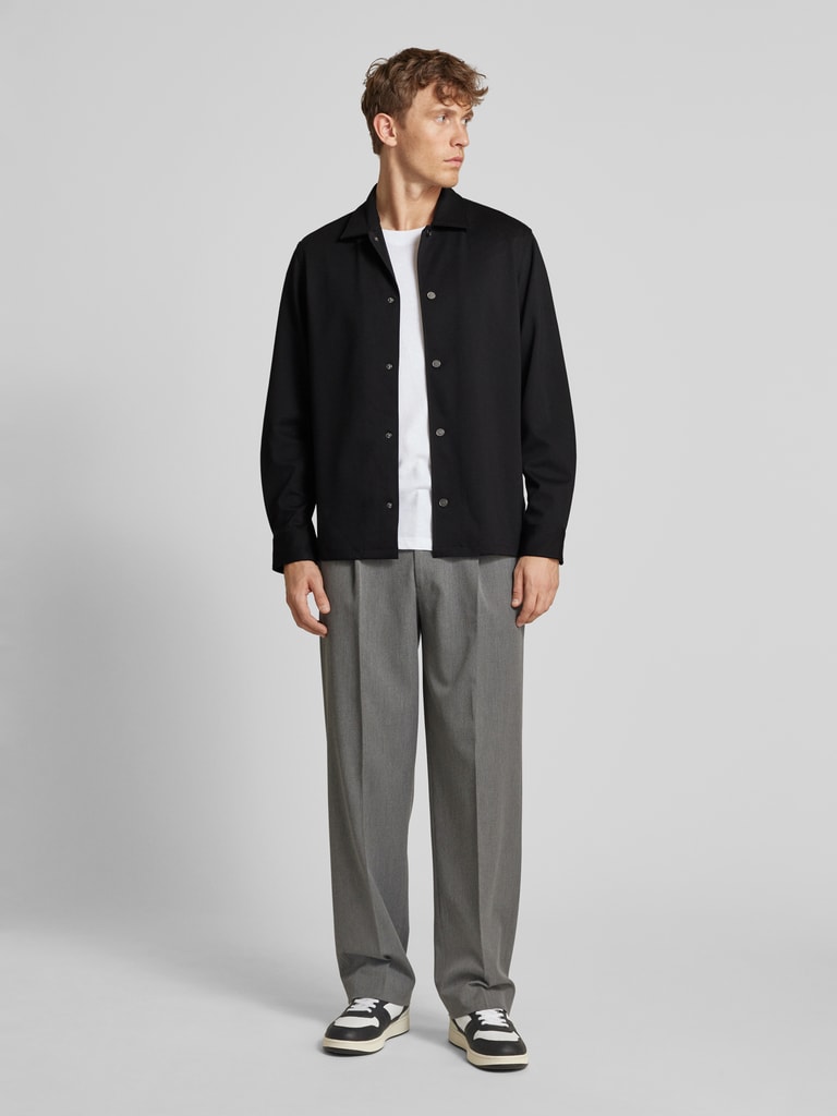 CK Calvin Klein Regular Fit Hemdjacke mit Kentkragen (black) online kaufen