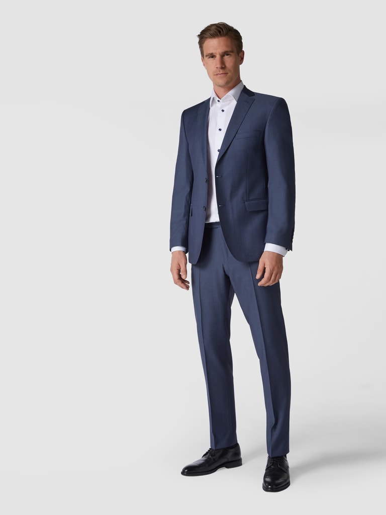 Carl Gross Modern Fit 2-Knopf-Sakko aus Schurwolle (blau) online kaufen