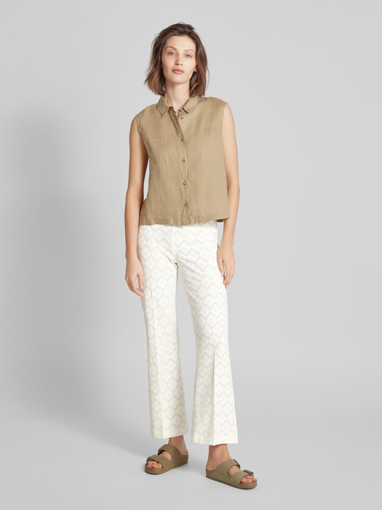 Cambio Flared Stoffhose mit verkürztem Schnitt Modell 'FAITH' (weiss ...