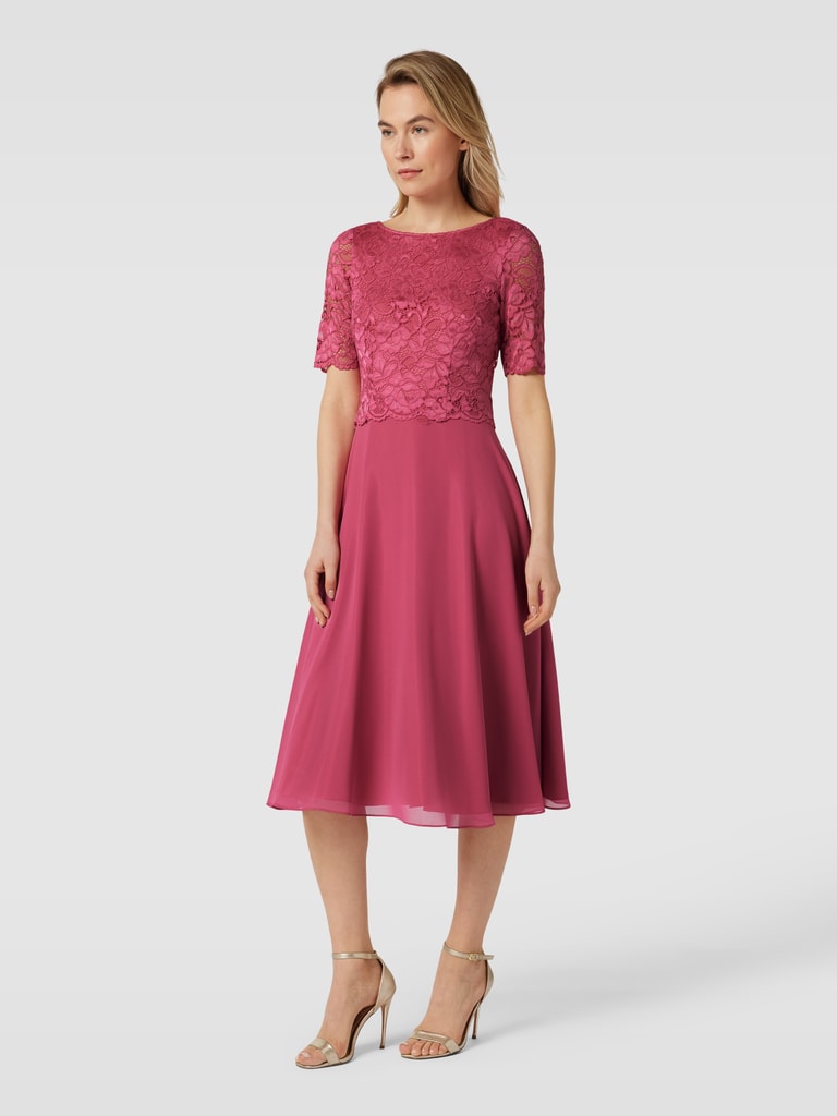 Vera Mont Cocktailjurk met etskanteffect in rosé online kopen | P&C