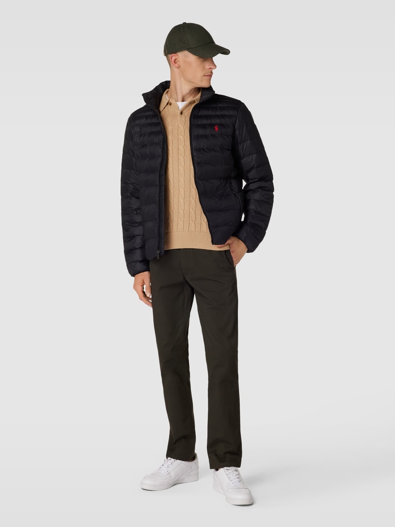 Polo Ralph Lauren Poloshirt mit kurzer Knopfleiste (camel melange ...