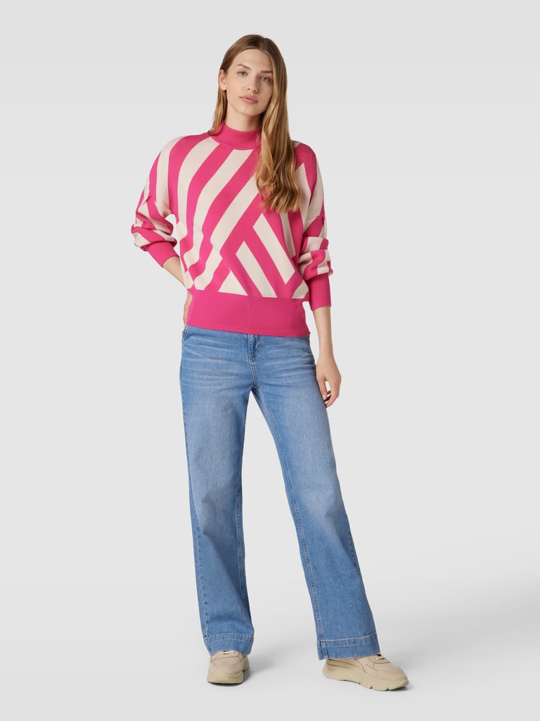 YAS Strickpullover mit Allover-Muster Modell 'FONNY' (pink) online kaufen