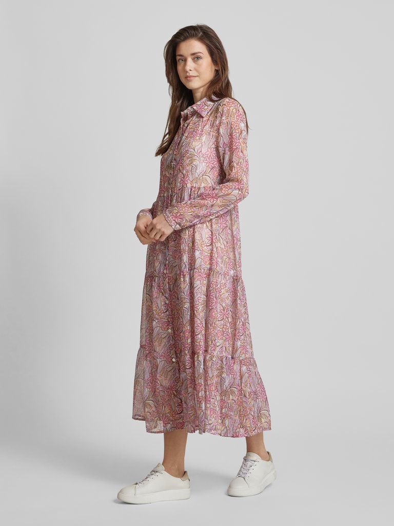 Be Pure Dutch Midikleid im Stufen-Look (lila) online kaufen