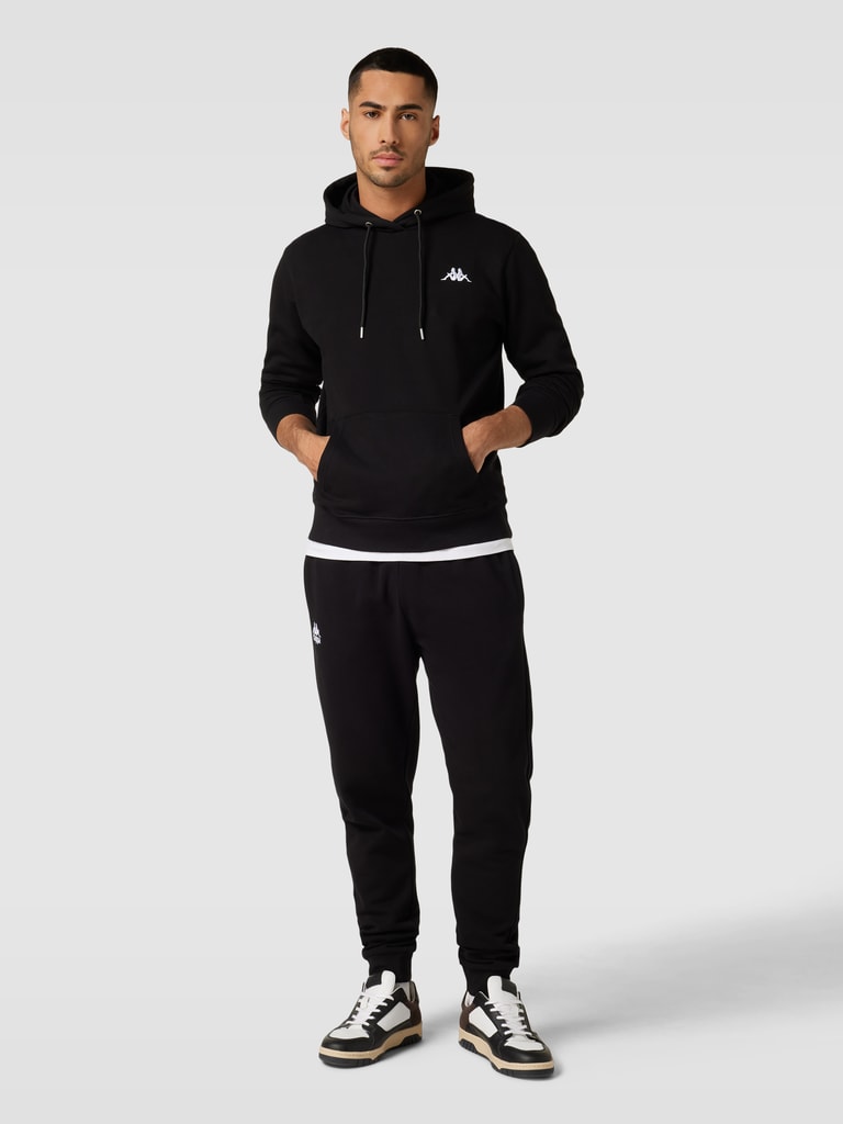 Kappa Hoodie mit Label-Stitching Modell 'Vend' (black) online kaufen
