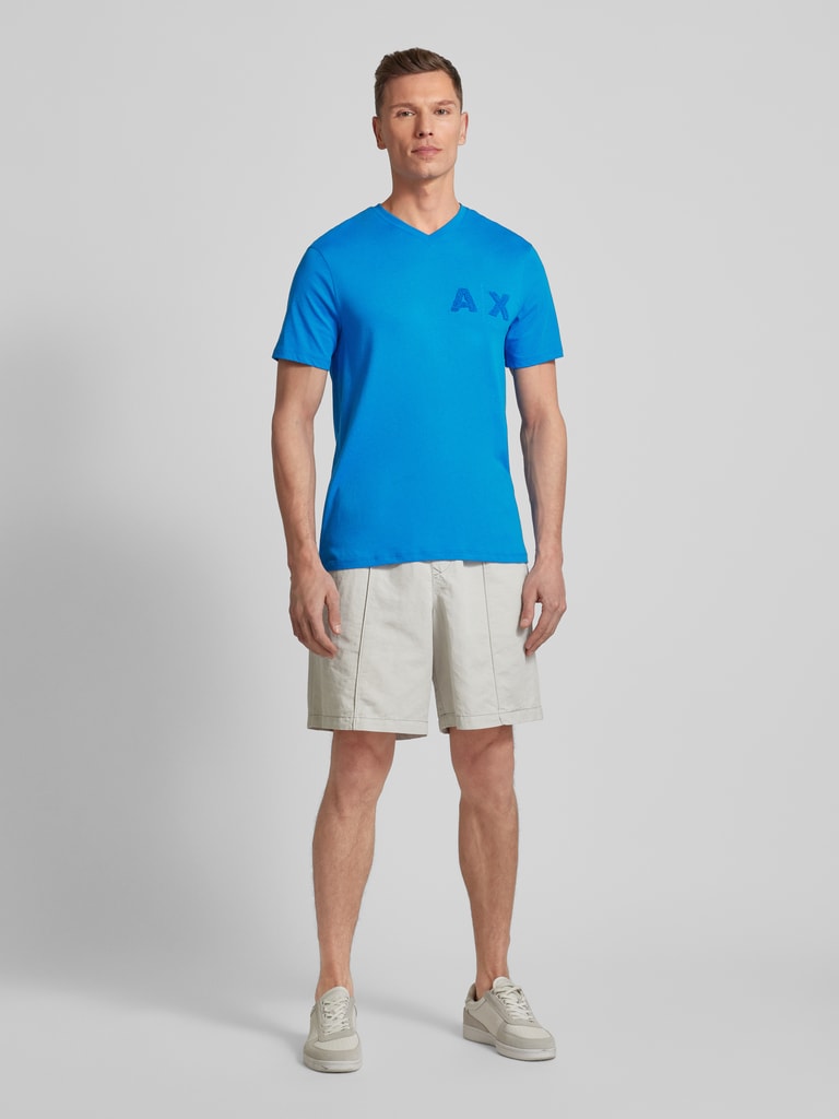 ARMANI EXCHANGE T-Shirt mit Label-Badges (royal) online kaufen