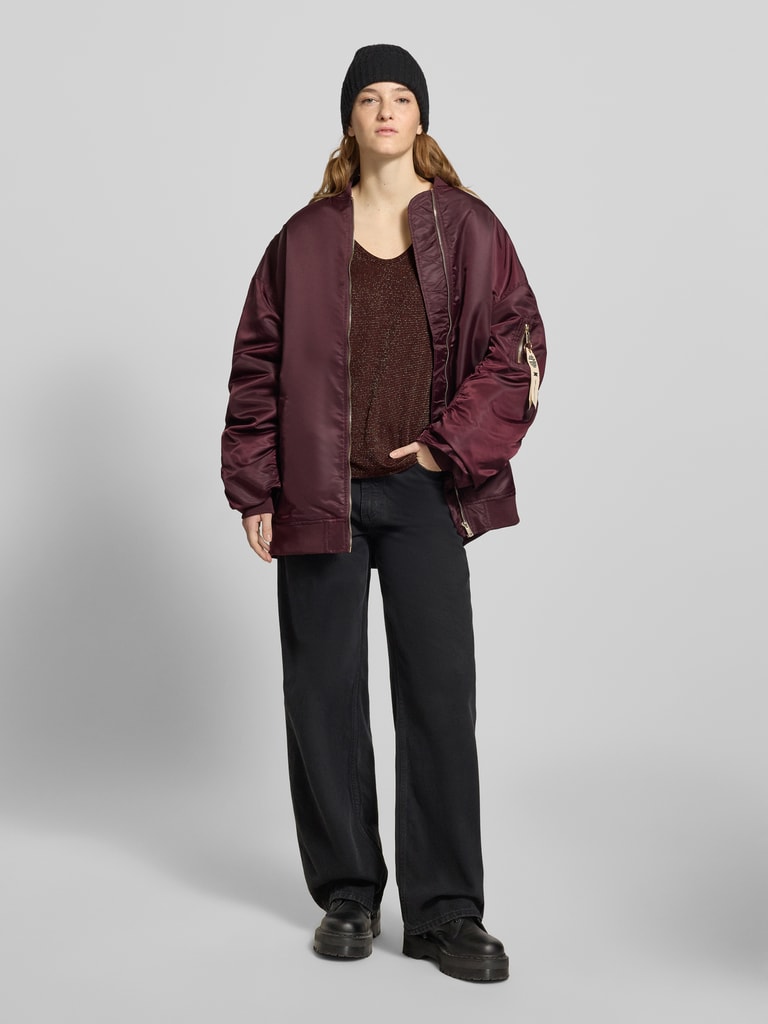 Pieces Regular fit shirt van viscosemix, model 'BILLO' in bordeaux ...