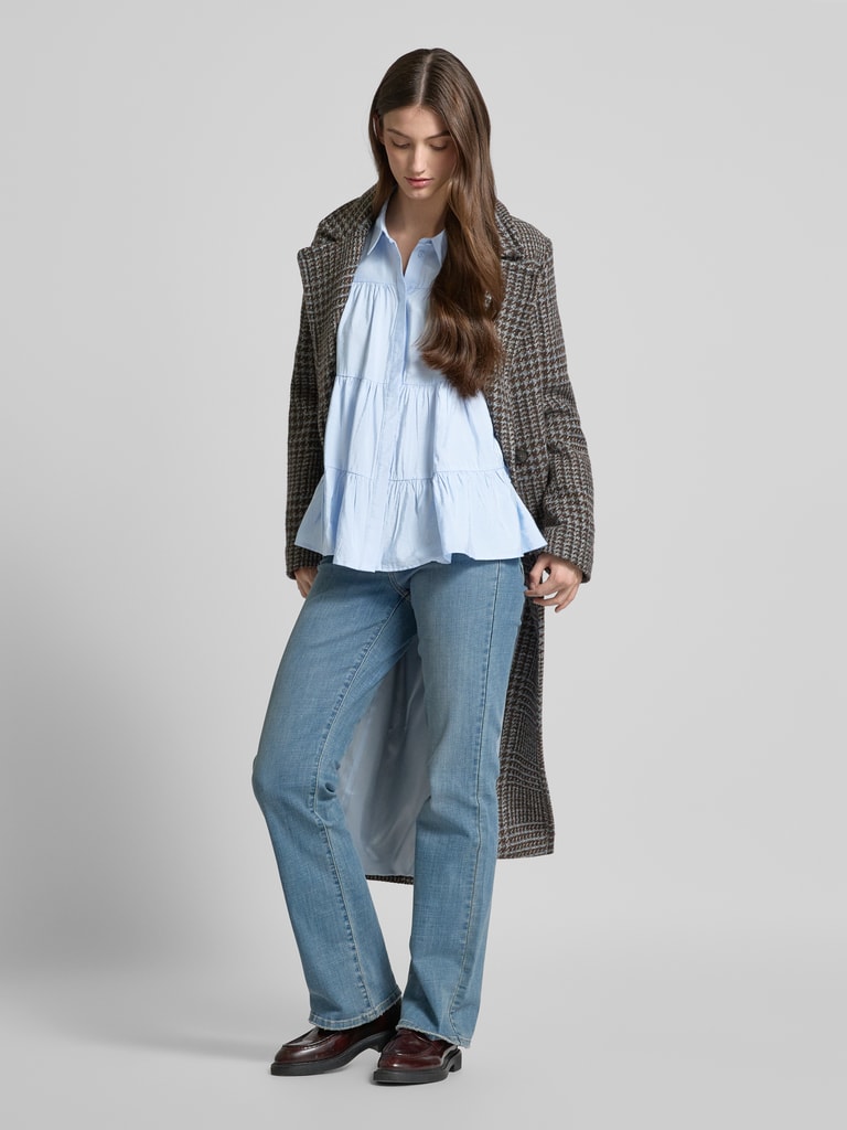 YAS Relaxed Fit Bluse im Stufen-Look Modell 'PALA' (hellblau) online kaufen