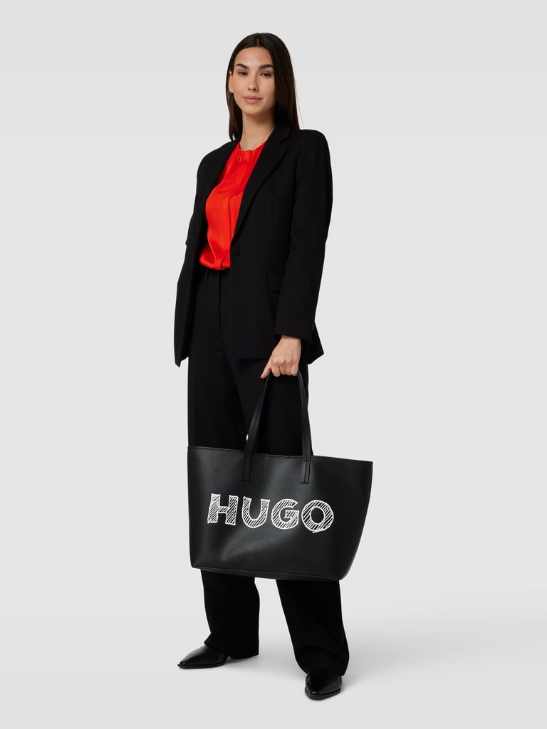 Kup online HUGO Torba shopper z nadrukiem z logo model ‘Chris’ (czarny)