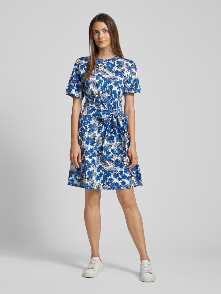Weekend Max Mara Knielanges Kleid mit Bindegürtel Modell 'TONIO' (blau ...