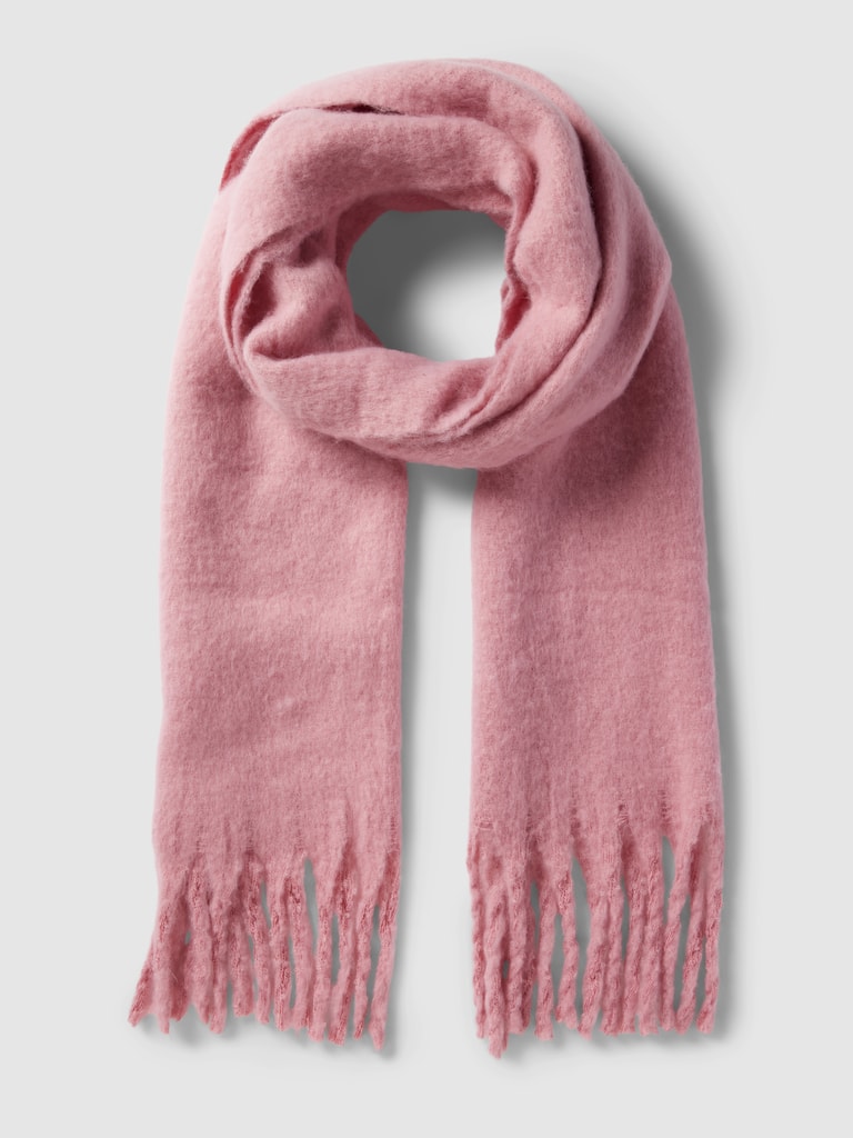 Codello Schal mit Fransen in unifarbenem Design (altrosa) online kaufen