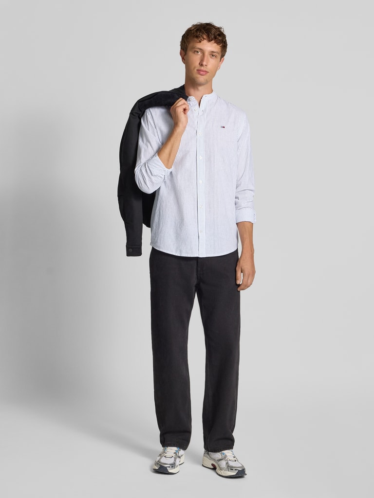 Tommy Jeans Regular Fit Freizeithemd aus Baumwoll-Leinen-Mix (offwhite ...