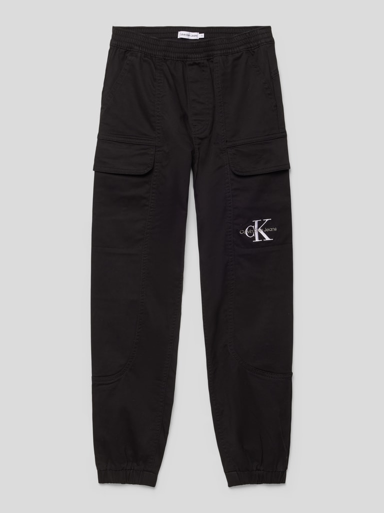 Calvin Klein Jeans Cargohose Mit Label Stitching Modell Sateen Black