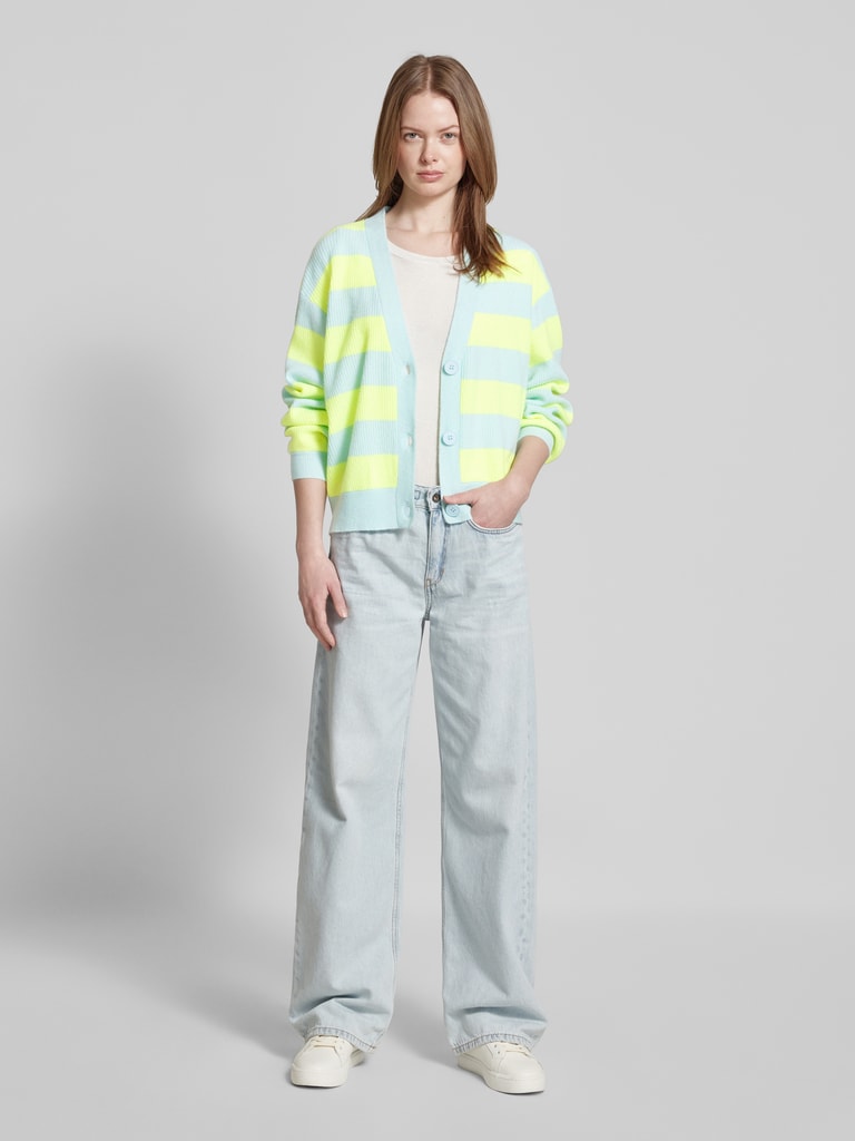 American Vintage Oversized gebreid jack in een combinatie van linnen en ...