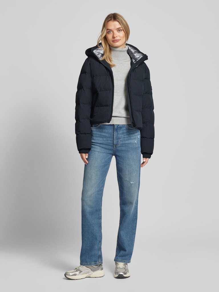 Wellensteyn Regular fit functioneel jack met capuchon, model 'GOLDMINE SHORT' in marineblauw ...