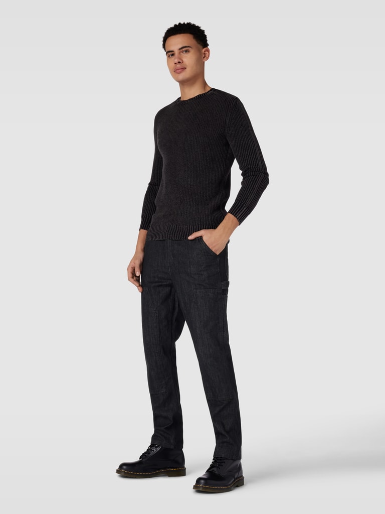 URBAN CLASSICS Regular Fit Jeans mit Stoffbesatz im Kniebereich (black ...