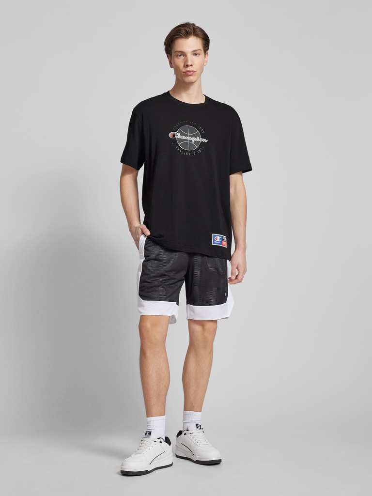 CHAMPION T-Shirt mit Label-Print (black) online kaufen