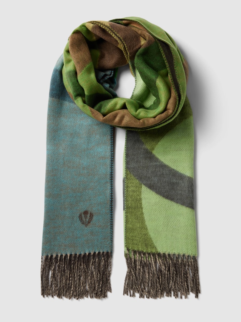 Fraas Sjaal met all-over motief in groen online kopen | P&C