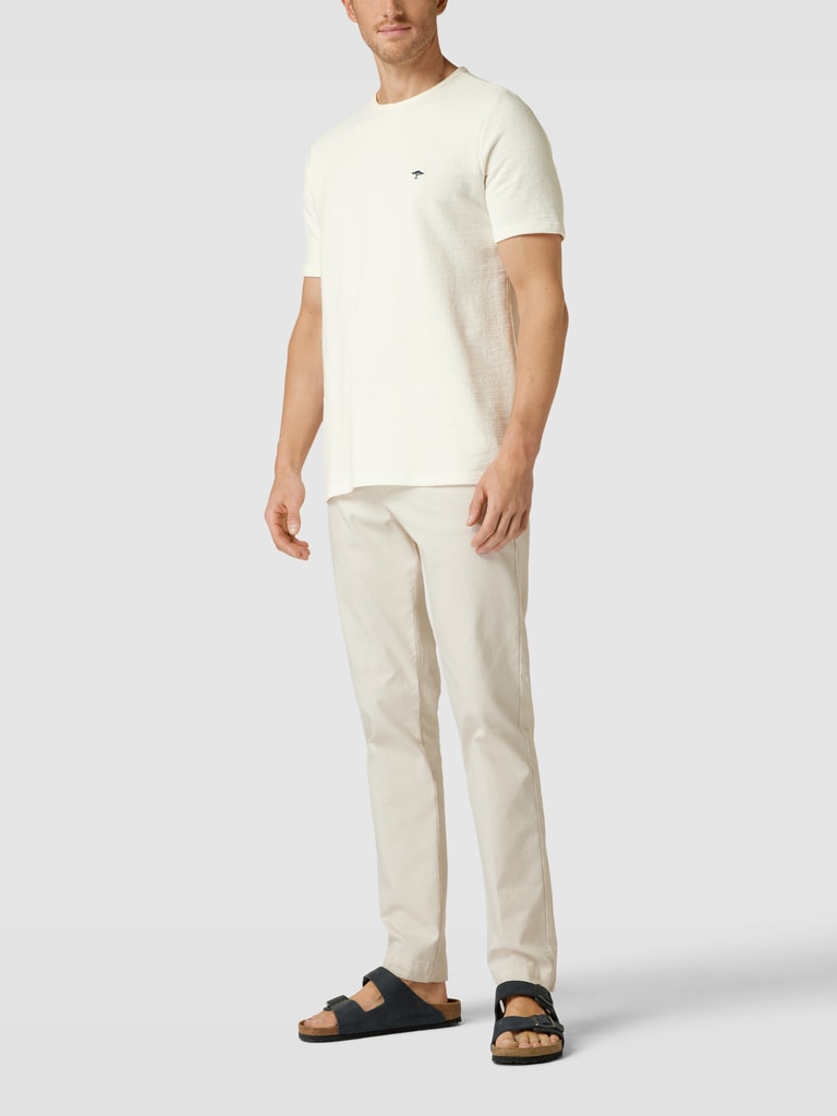 Fynch-Hatton T-Shirt mit Label-Stitching (offwhite) online kaufen
