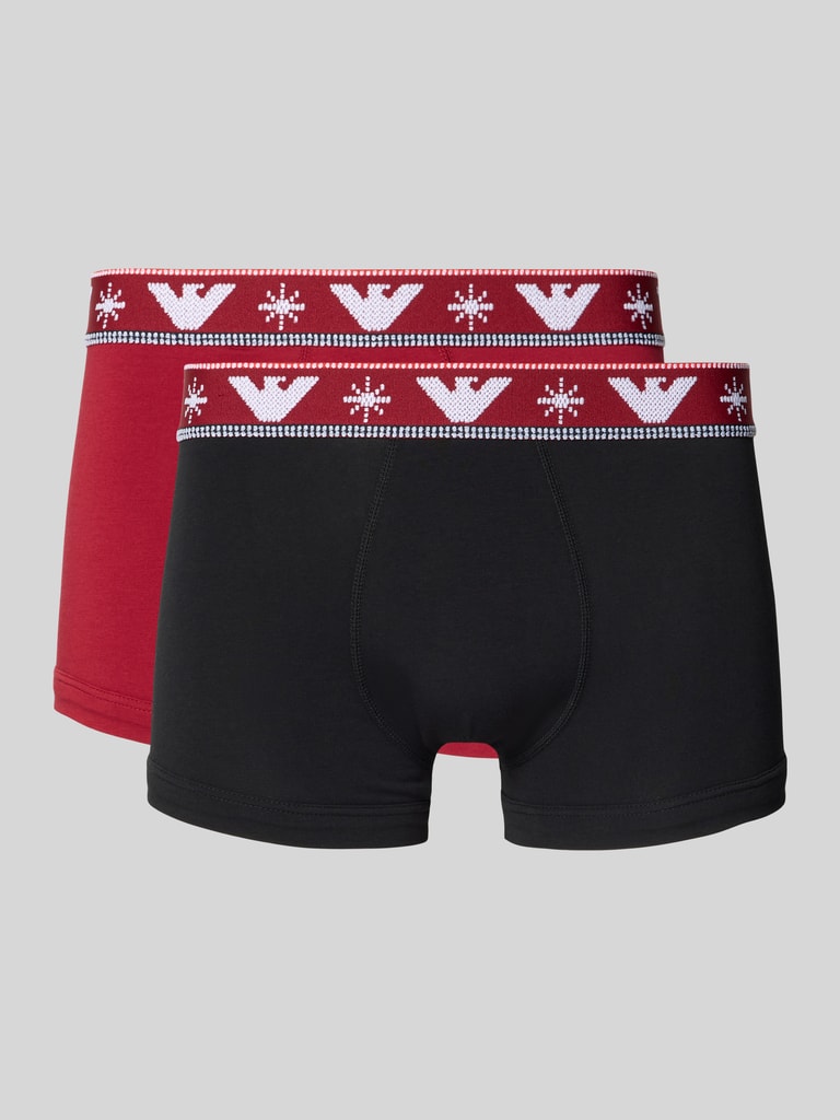 Emporio Armani Trunks mit elastischem Logo-Bund im 2er-Pack (rot ...
