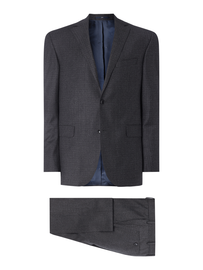 Eduard Dressler Shaped fit pak van scheerwol met colbert met 2 knopen ...