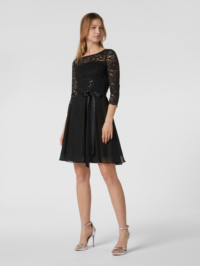 Swing Cocktailkleid aus floraler Spitze (black) online kaufen