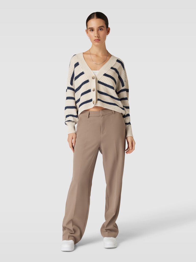 Kup online Only Kardigan ze wzorem w paski model ‘CAROLNICE’ (écru)