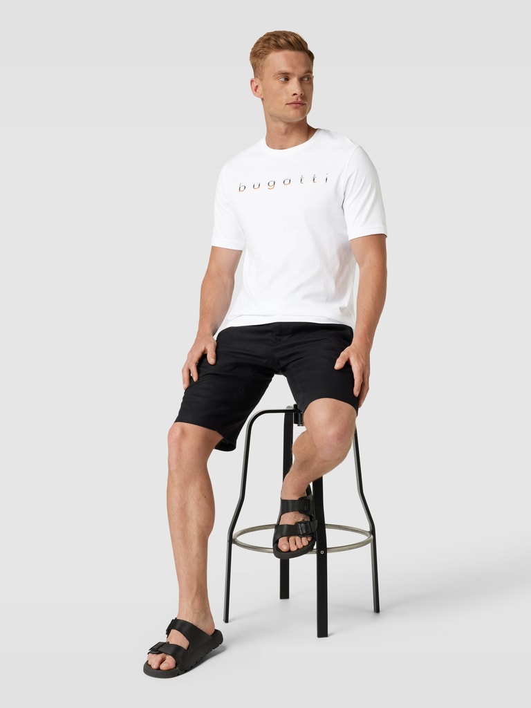 bugatti T-Shirt mit Label-Print (weiss) online kaufen